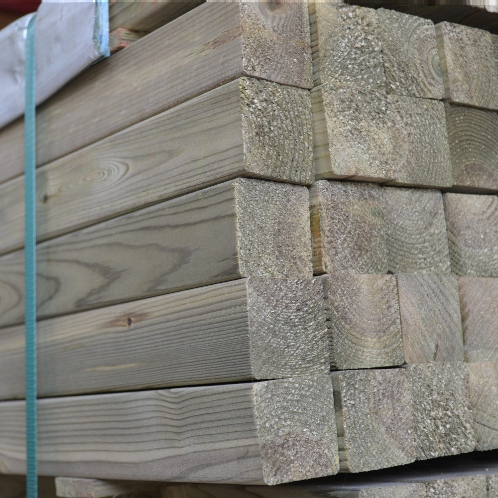 100mm (4") Rounded Corner Square Fence Posts | TimberStore UK